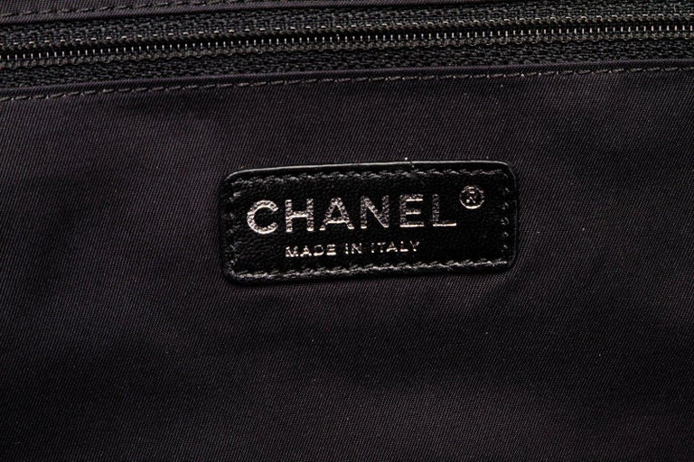 Chanel Gray Quilted Vinyl Bowling Satchel Handbag For Sale at 1stDibs