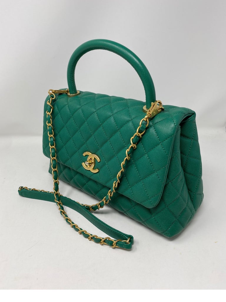 Chanel Green Coco Handle Bag at 1stDibs