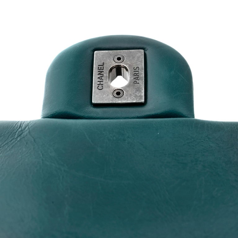 Chanel Green Distressed Leather Backpack at 1stDibs | chanel distressed ...