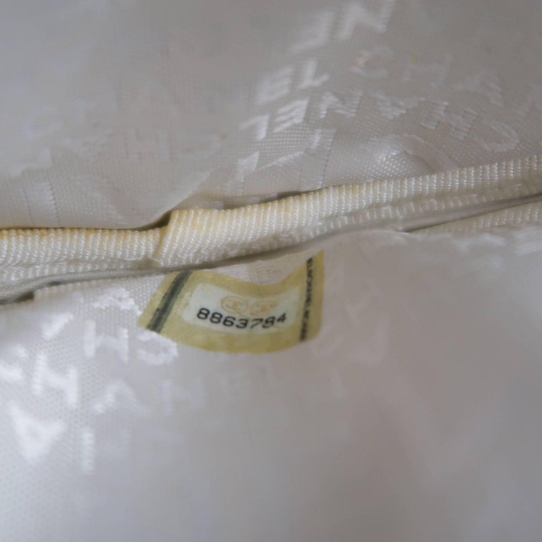 CHANEL Green Mesh White Leather Trim Tennis Ball Tote Bag at 1stDibs