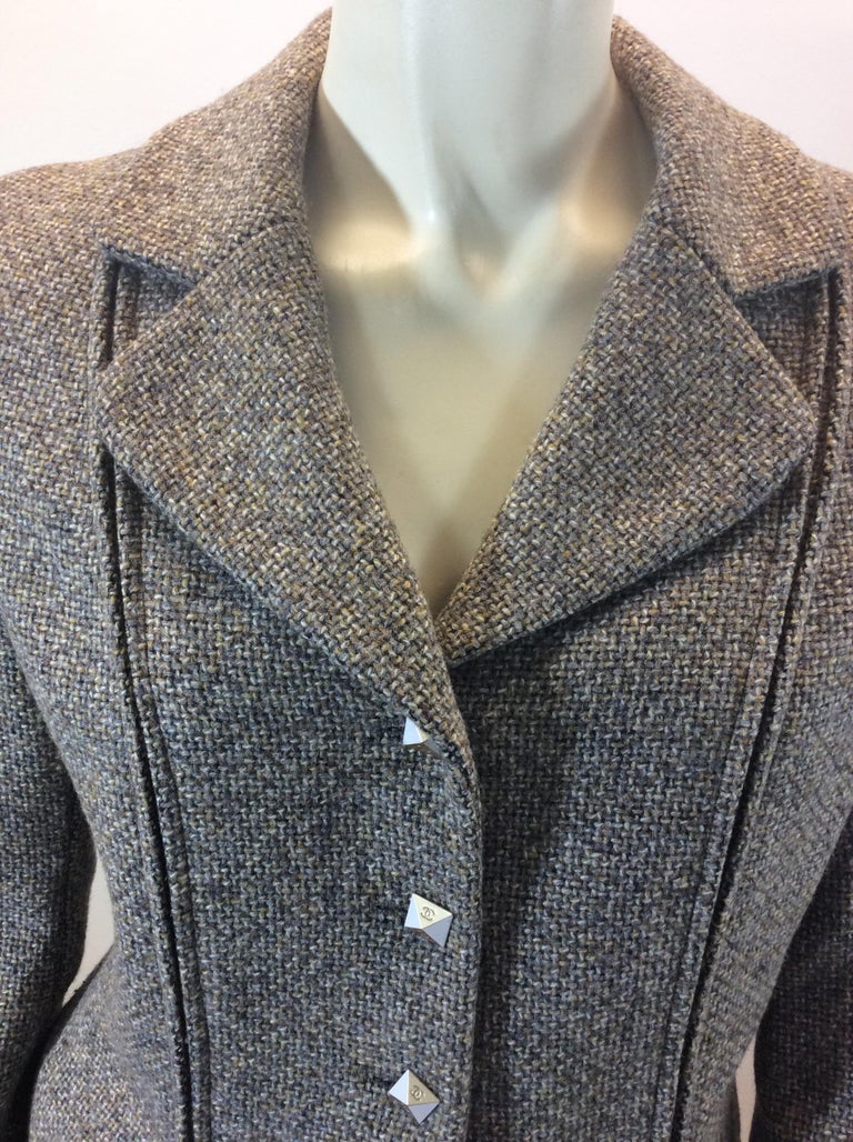 Chanel Grey Tweed Two Piece Skirt Suit at 1stDibs | chanel two piece ...