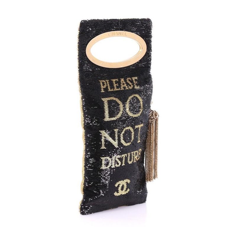 Chanel Hang Sign Evening Bag Sequins at 1stDibs