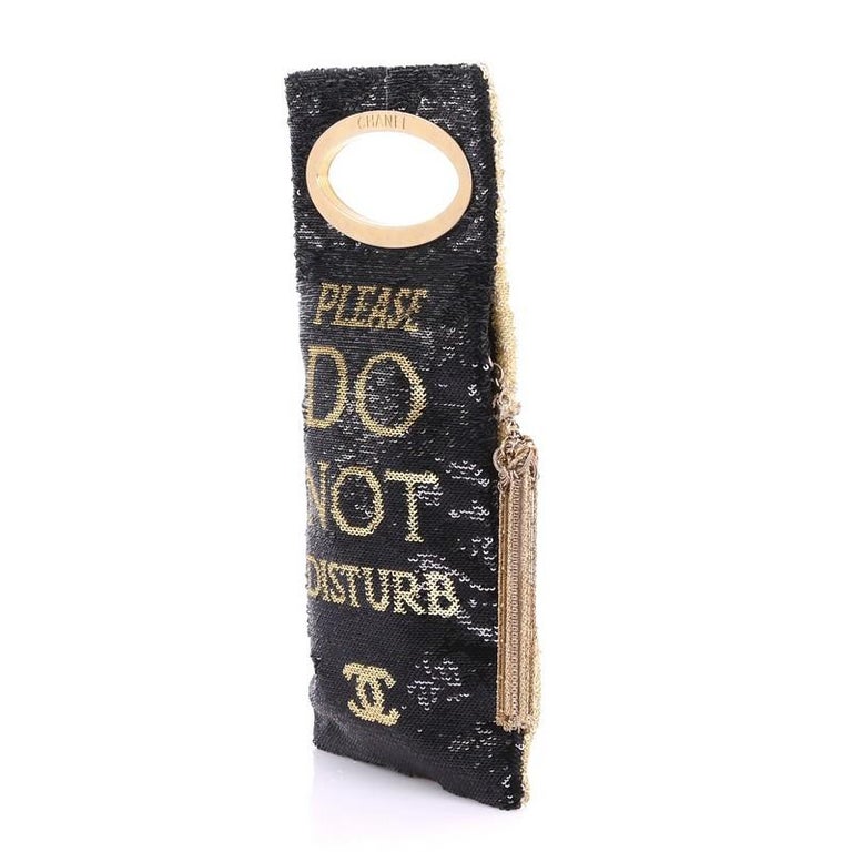 Chanel Hang Sign Evening Bag Sequins at 1stDibs