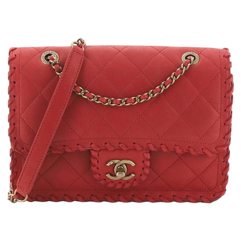Chanel Happy Stitch Flap Bag Quilted Velvet Calfskin Small at 1stDibs