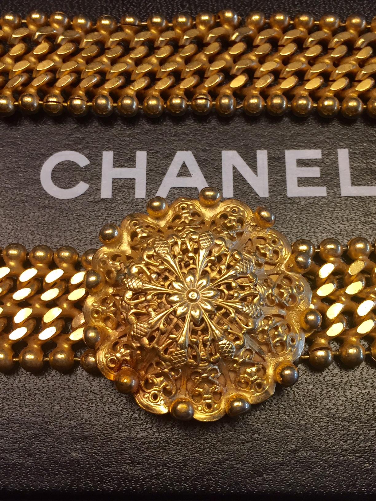 Chanel Haute Couture Collection Classic Golden Chain Belt at 1stDibs ...