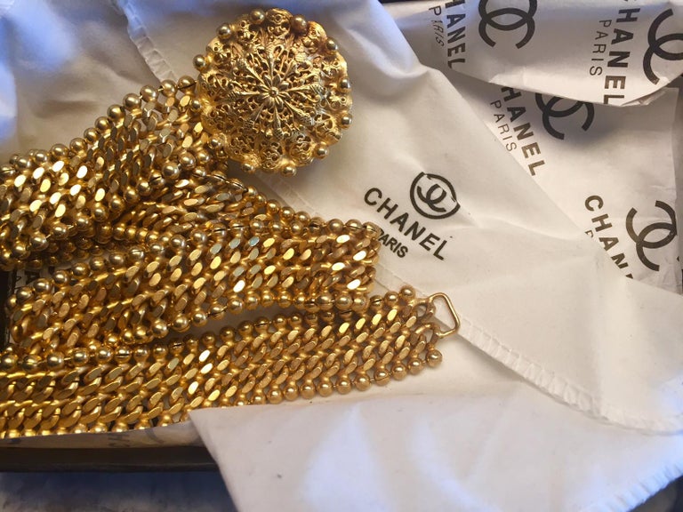 Chanel Haute Couture Collection Classic Golden Chain Belt For Sale at ...