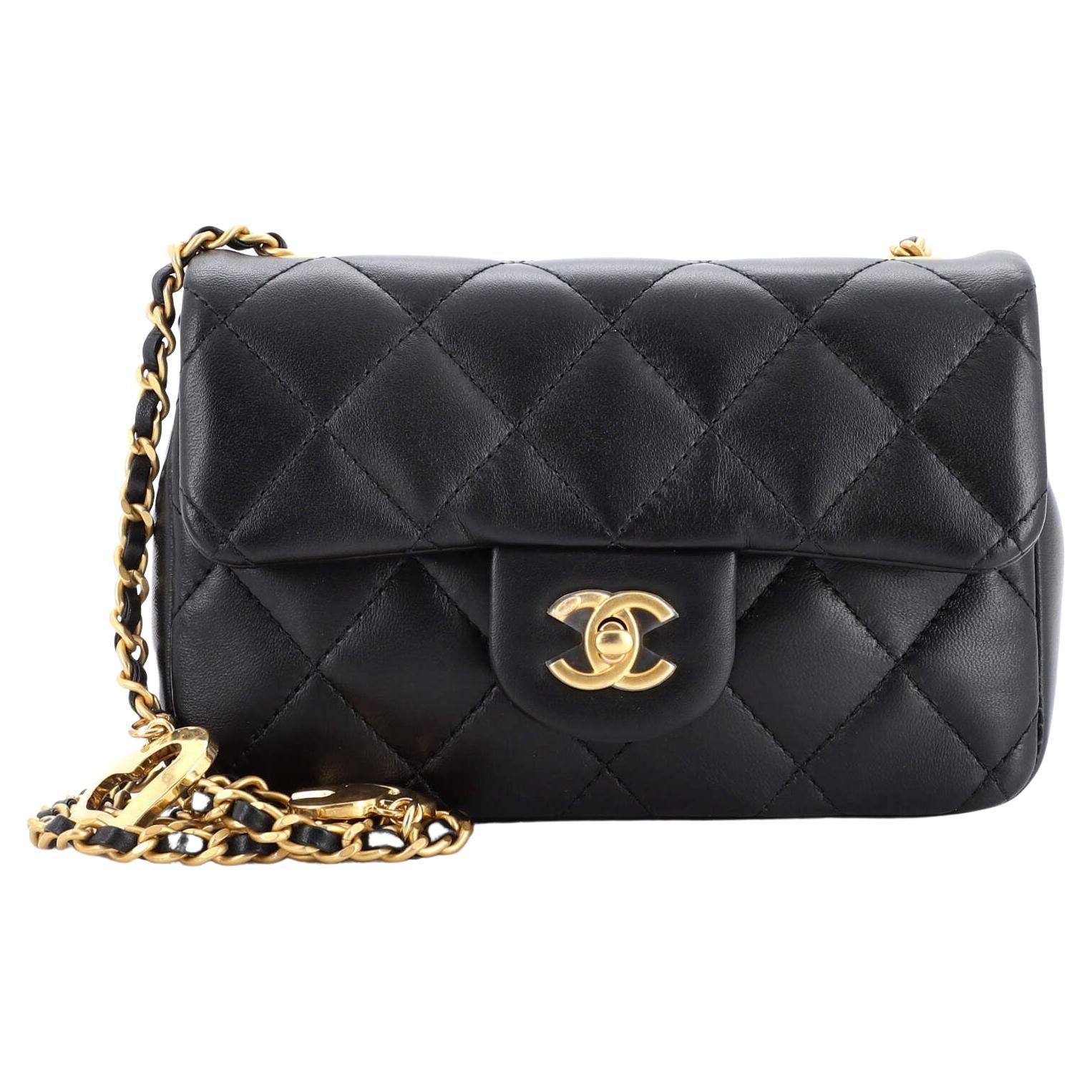 Chanel Heart Charms Flap Bag Quilted Lambskin Mini at 1stDibs