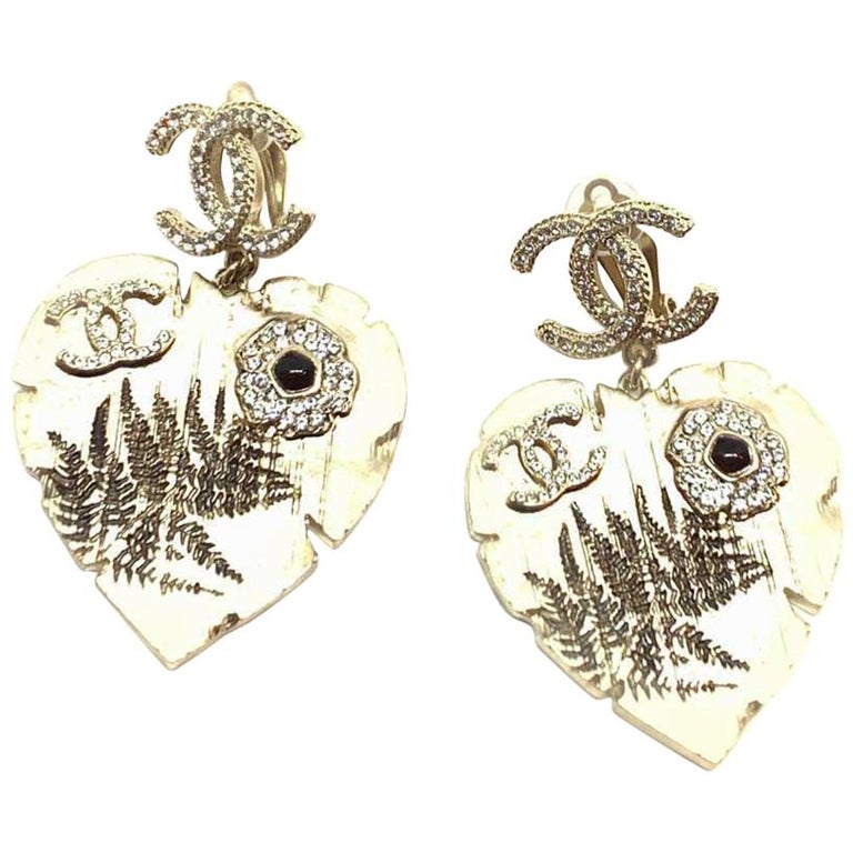 CHANEL Heart Stud Earrings at 1stDibs | chanel heart earrings, chanel ...