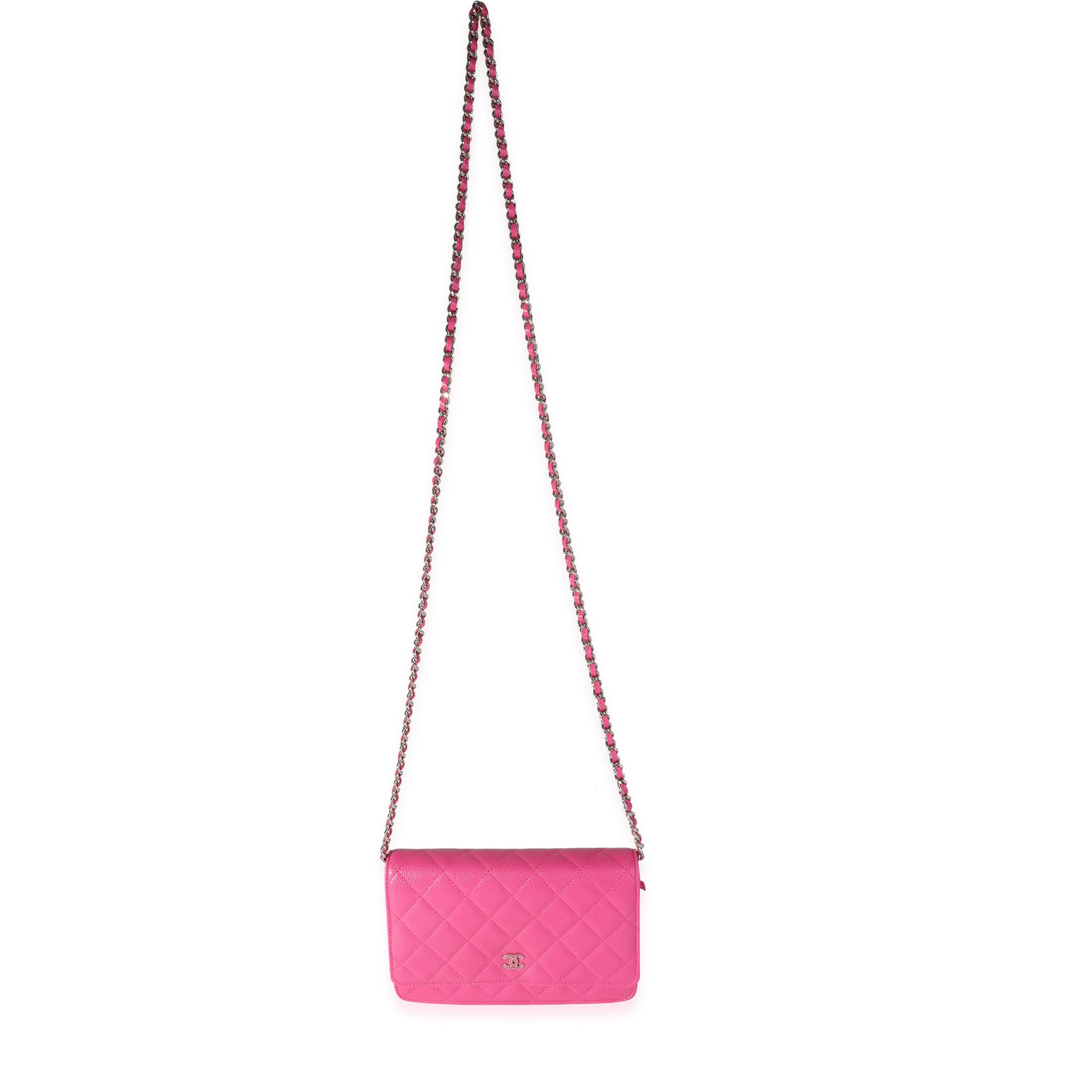 Chanel Hot Pink Quilted Caviar Wallet On Chain at 1stDibs | hot pink ...