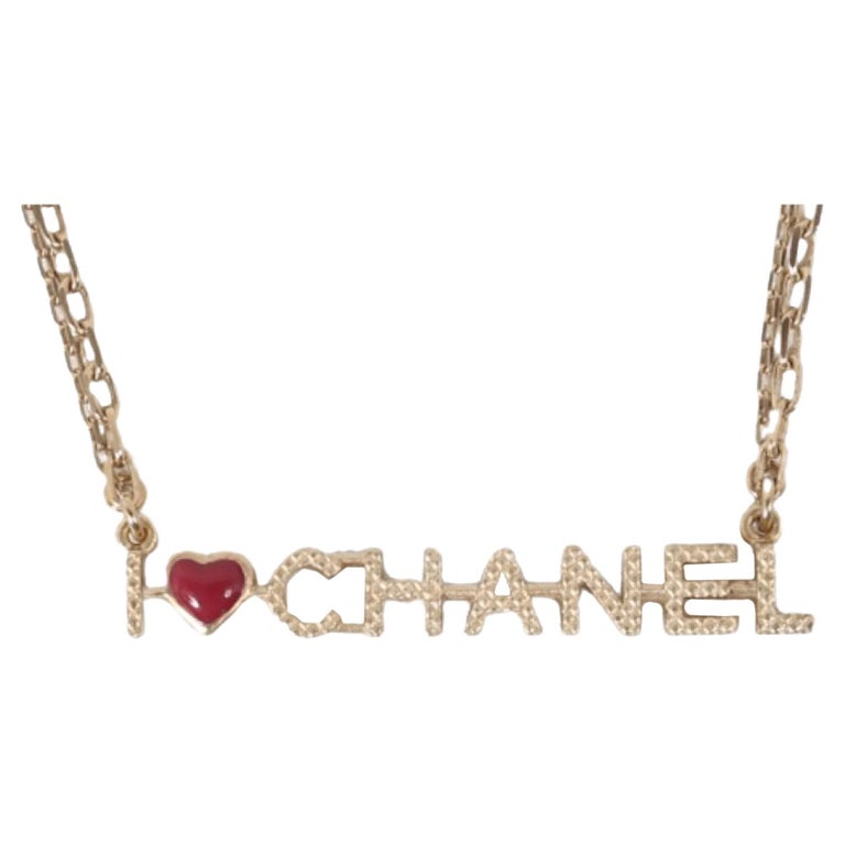 CHANEL I LOVE CHANEL PENDANT Necklace For Sale at 1stDibs