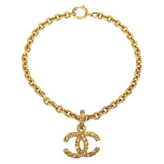 Vintage Chanel Iconic CC Dangling Earrings at 1stdibs