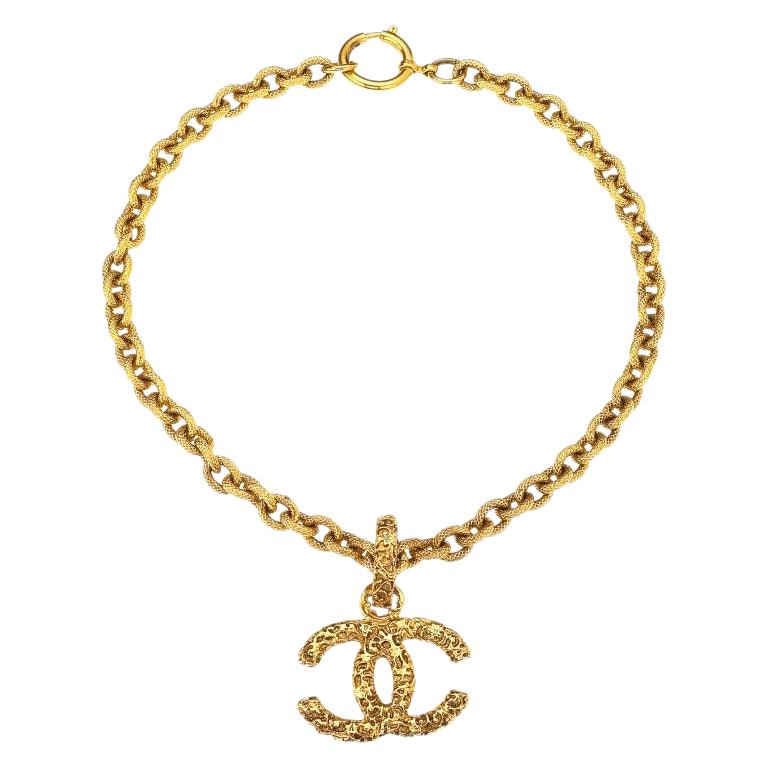 Chanel Iconic Black and Gold Chain Anklet / Bracelet at 1stdibs