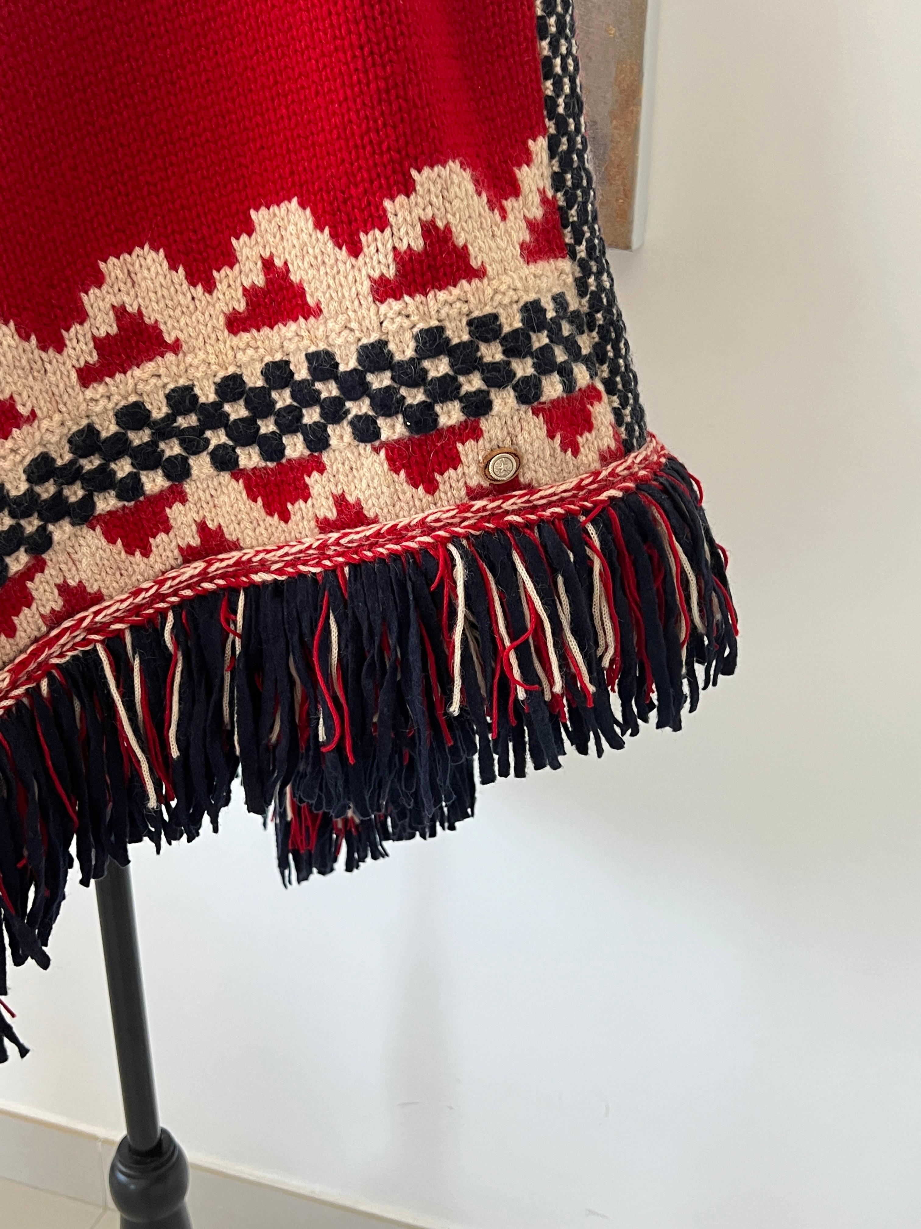 Chanel Iconic Dallas Collection Poncho For Sale at 1stDibs