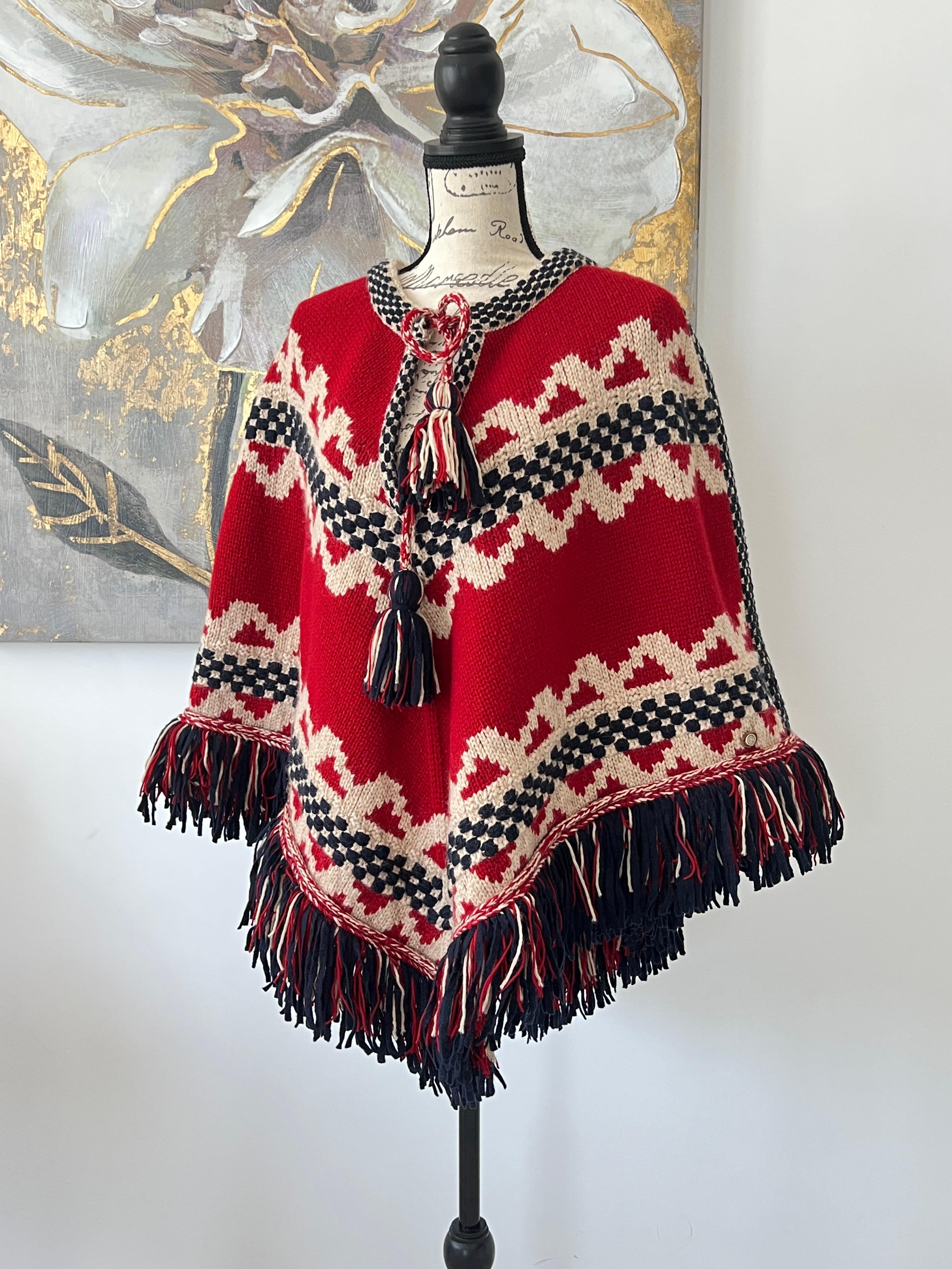 Chanel Iconic Dallas Collection Poncho For Sale at 1stDibs