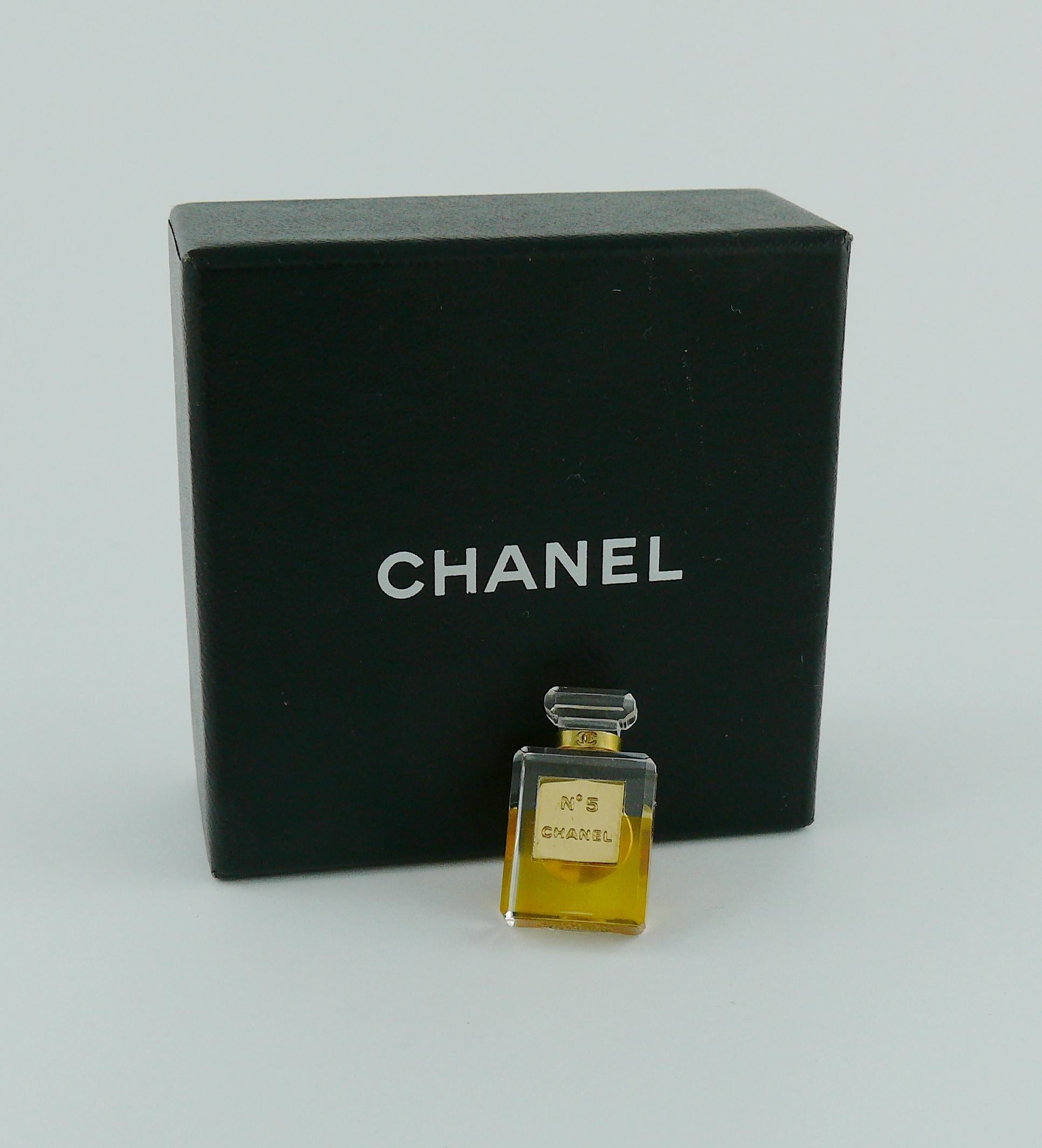 Chanel Iconic No. 5 Perfume Bottle Pin Brooch For Sale at 1stDibs