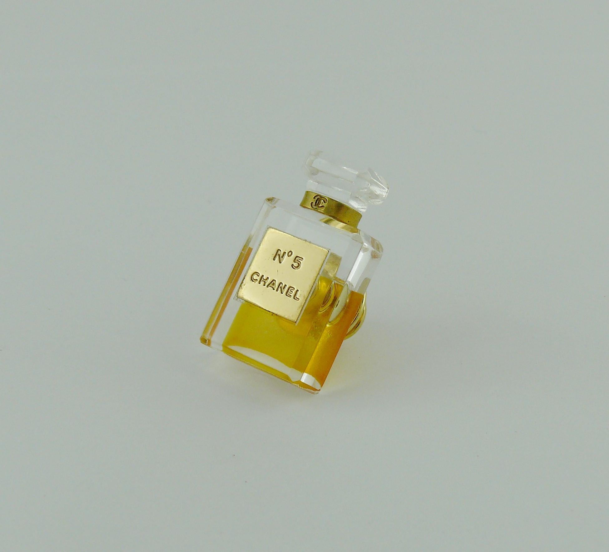 Chanel Iconic No. 5 Perfume Bottle Pin Brooch For Sale at 1stDibs