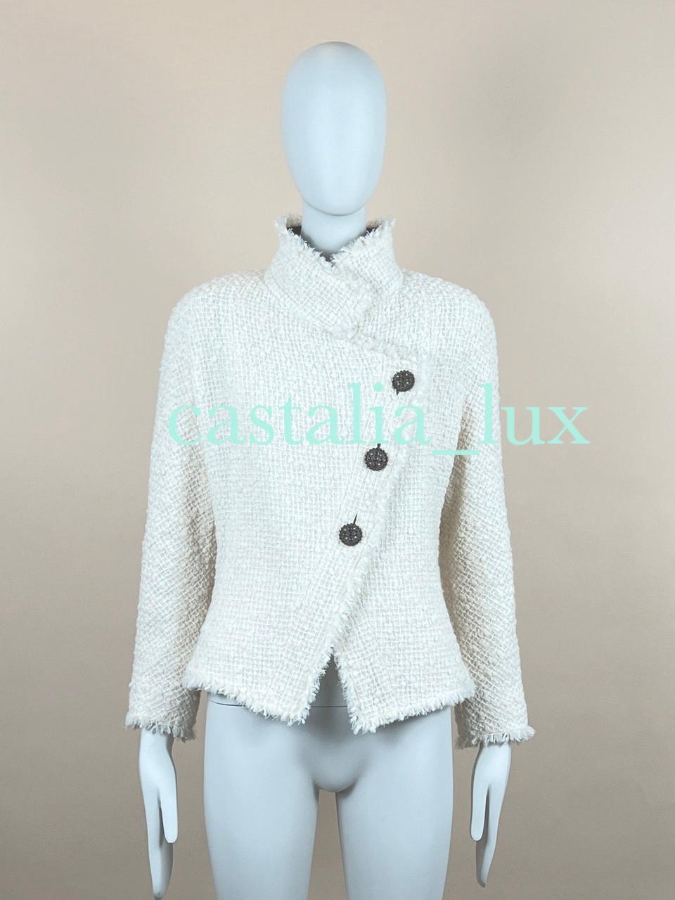 Chanel Iconic Paris / Edinburgh CC Jewel Buttons Tweed Jacket For Sale ...