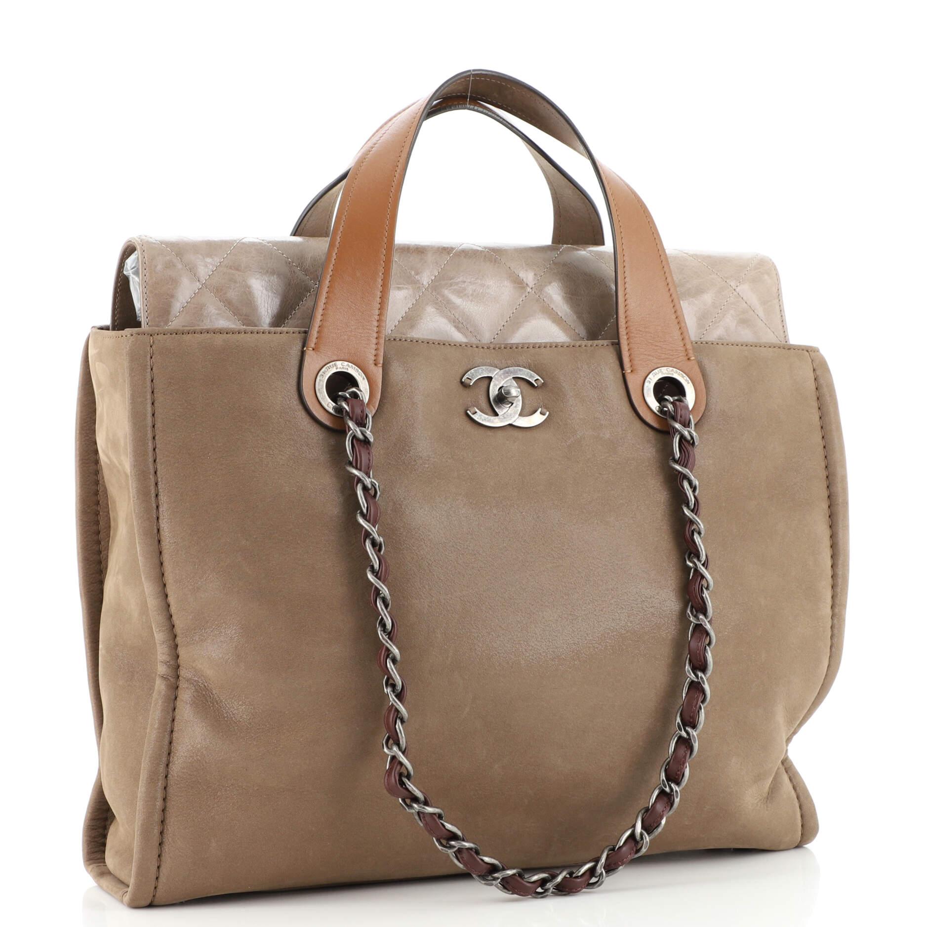 Chanel In the Mix Portobello Soft Tote Quilted Iridescent Calfskin at ...