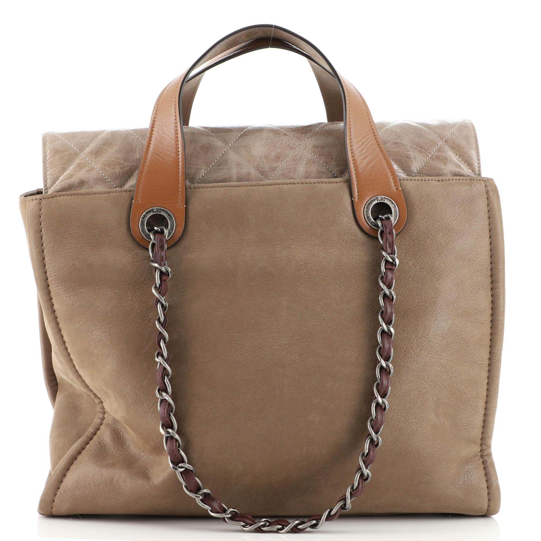 Chanel In the Mix Portobello Soft Tote Quilted Iridescent Calfskin at ...