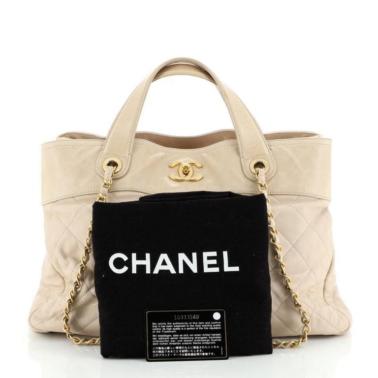 Chanel In The Mix Shopping Bag Quilted Calfskin Large at 1stDibs