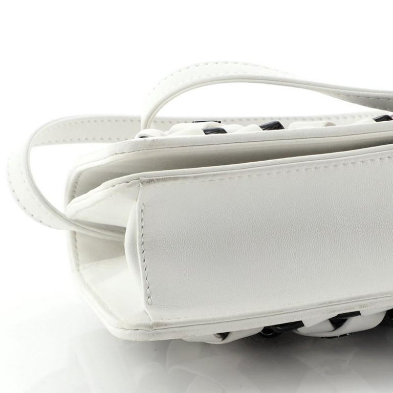 Chanel Interlaced Chain Strap Clutch Braided Leather And Resin Mini at ...