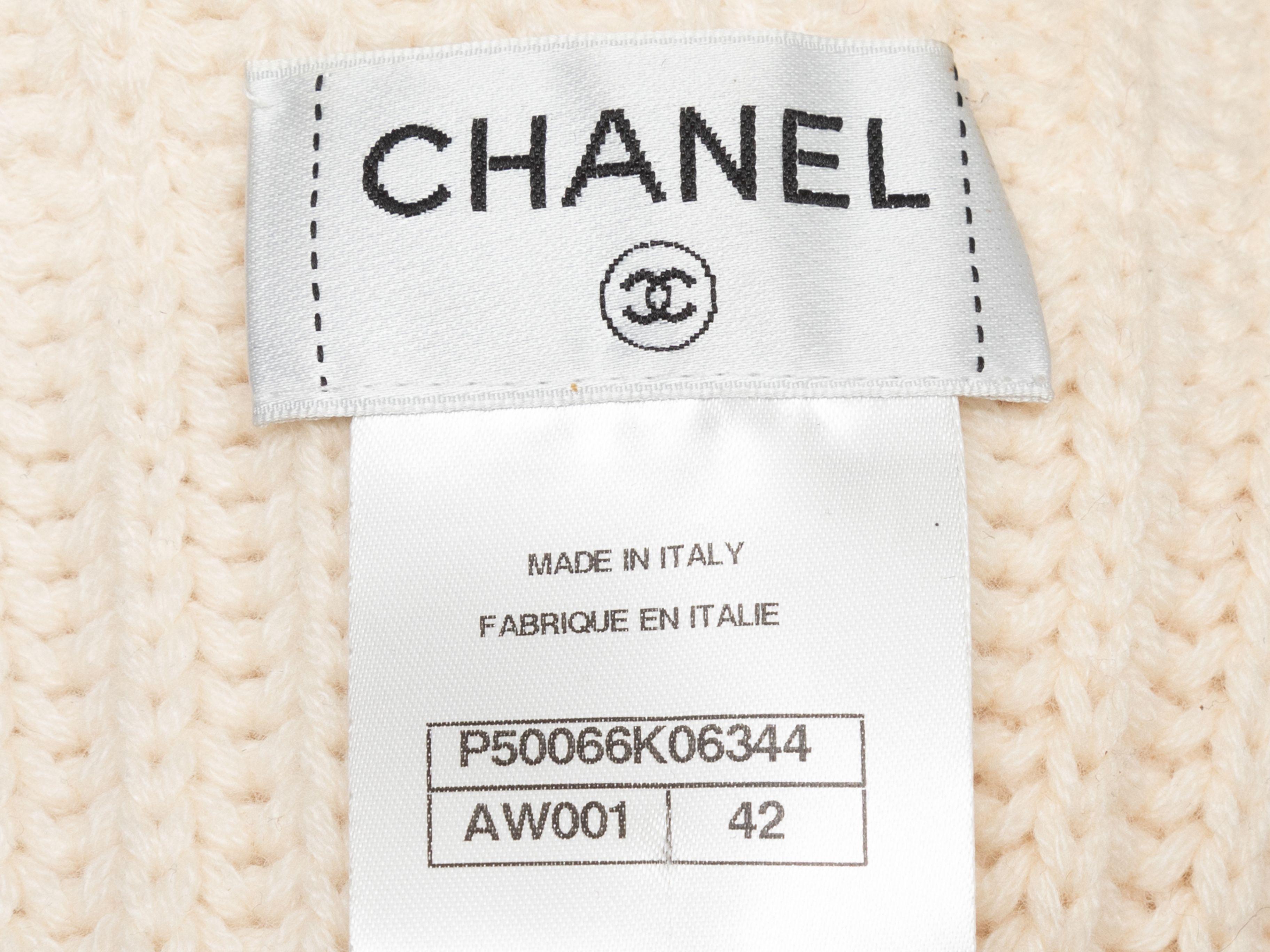 Chanel Ivory Fall/Winter 2001 Cashmere Cardigan at 1stDibs