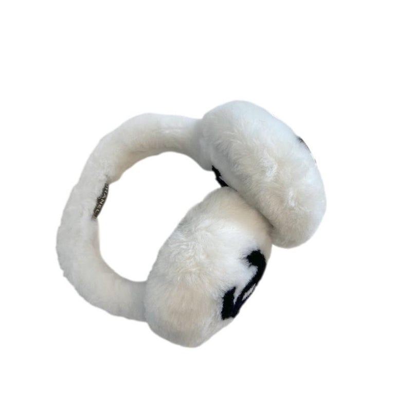 Chanel Ivory Shearling CC Logo Earmuffs at 1stDibs | chanel earmuffs ...