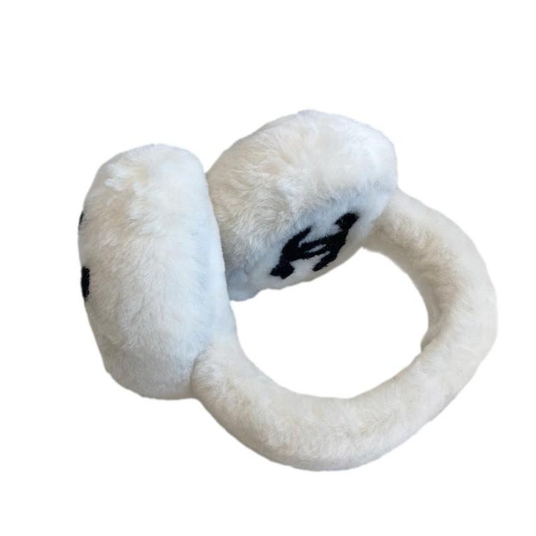Chanel Ivory Shearling CC Logo Earmuffs at 1stDibs | chanel earmuffs ...