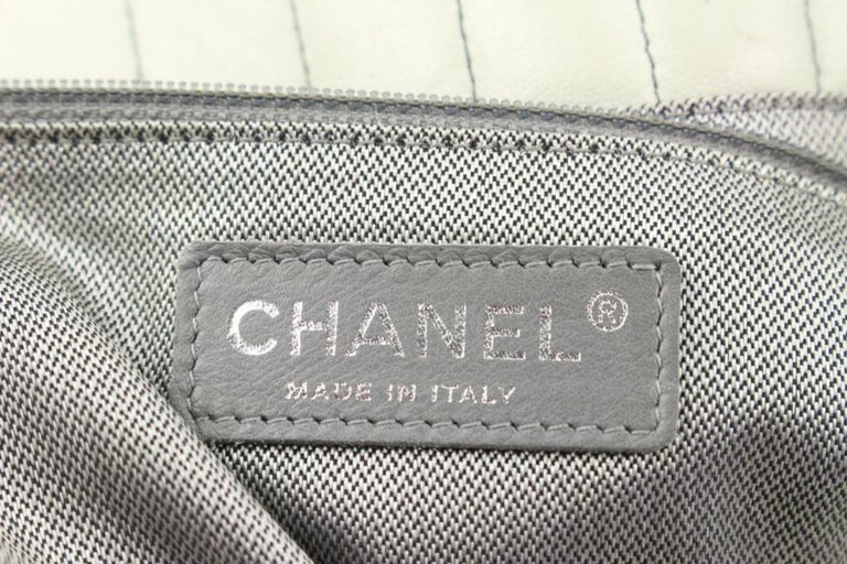 Chanel Ivory Vertical Quilted Lambskin Secret Label Chain Tote 20ca127s ...