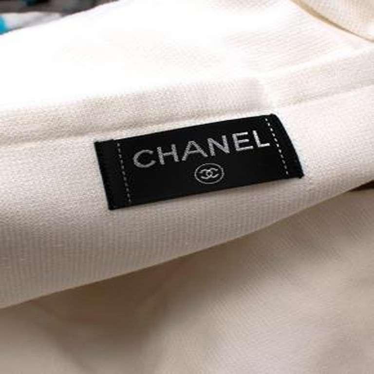 Chanel Ivory XL Terry Beach Tote For Sale at 1stDibs