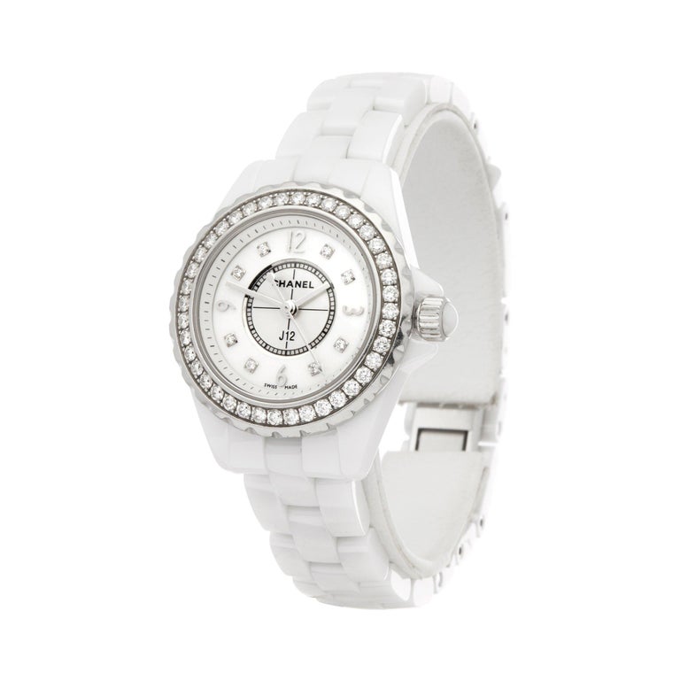 Chanel J12 Diamond Ceramic H2572 at 1stDibs