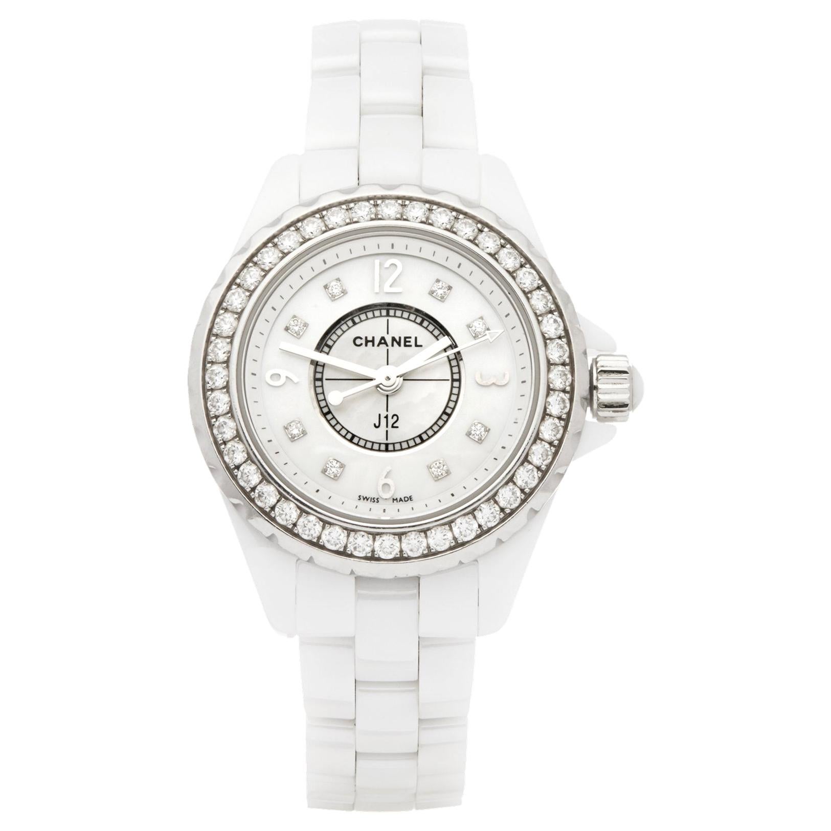Chanel J12 Diamond Ceramic H2572 at 1stDibs