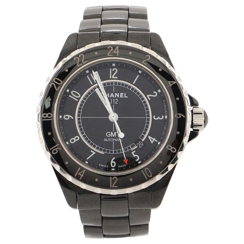 Chanel Lady's Ceramic and Diamond J12 Automatic Chronograph Wristwatch ...