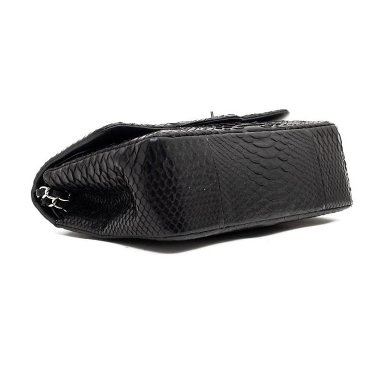 CHANEL Jumbo Black Python Timeless Bag For Sale at 1stDibs | chanel ...
