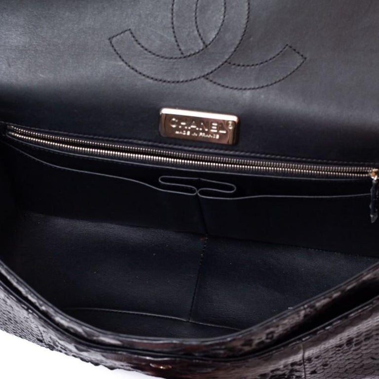 CHANEL Jumbo Black Python Timeless Bag For Sale at 1stDibs | chanel ...