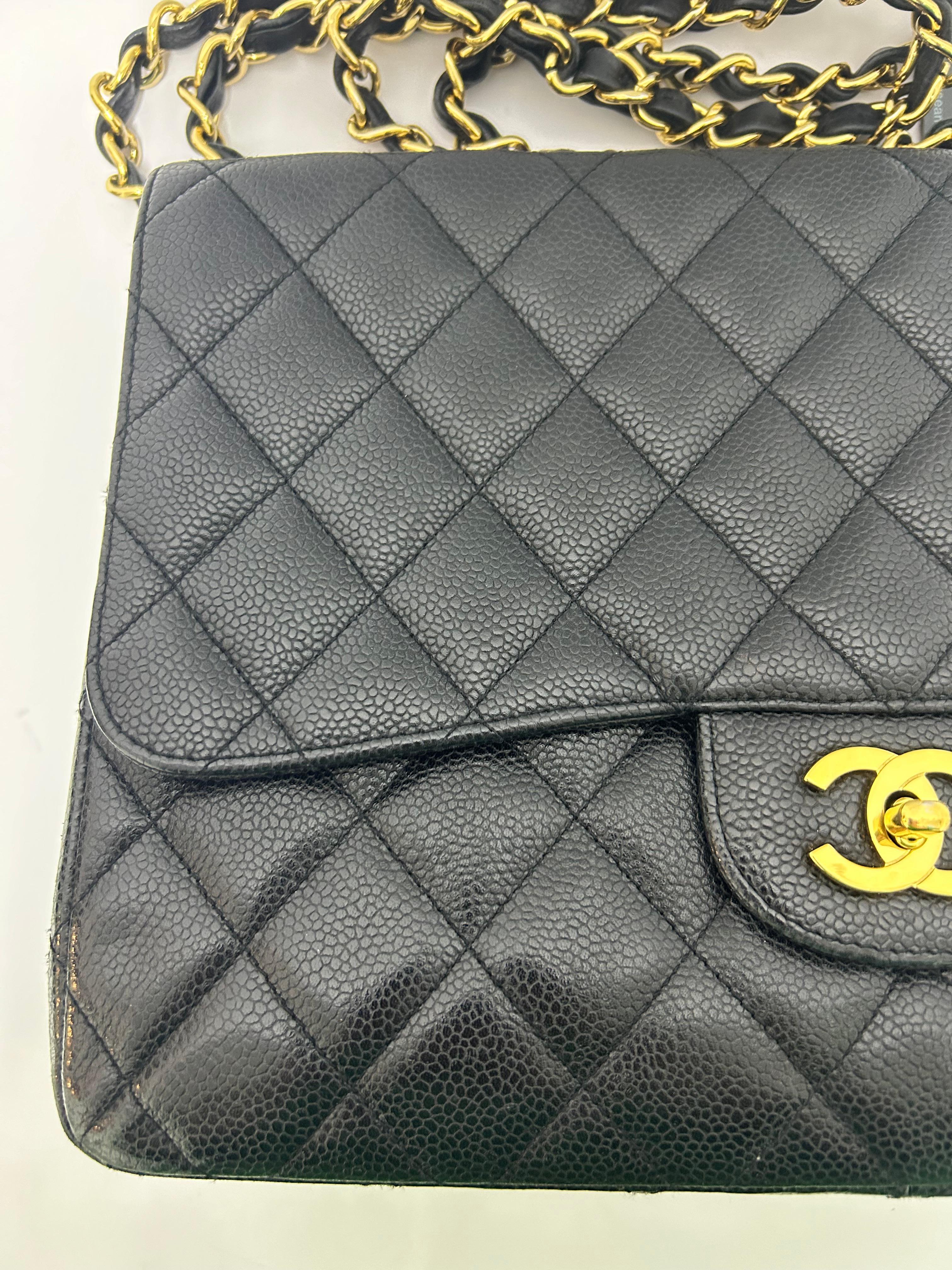 Chanel Jumbo Caviar Classic Single Flap Bag For Sale at 1stDibs