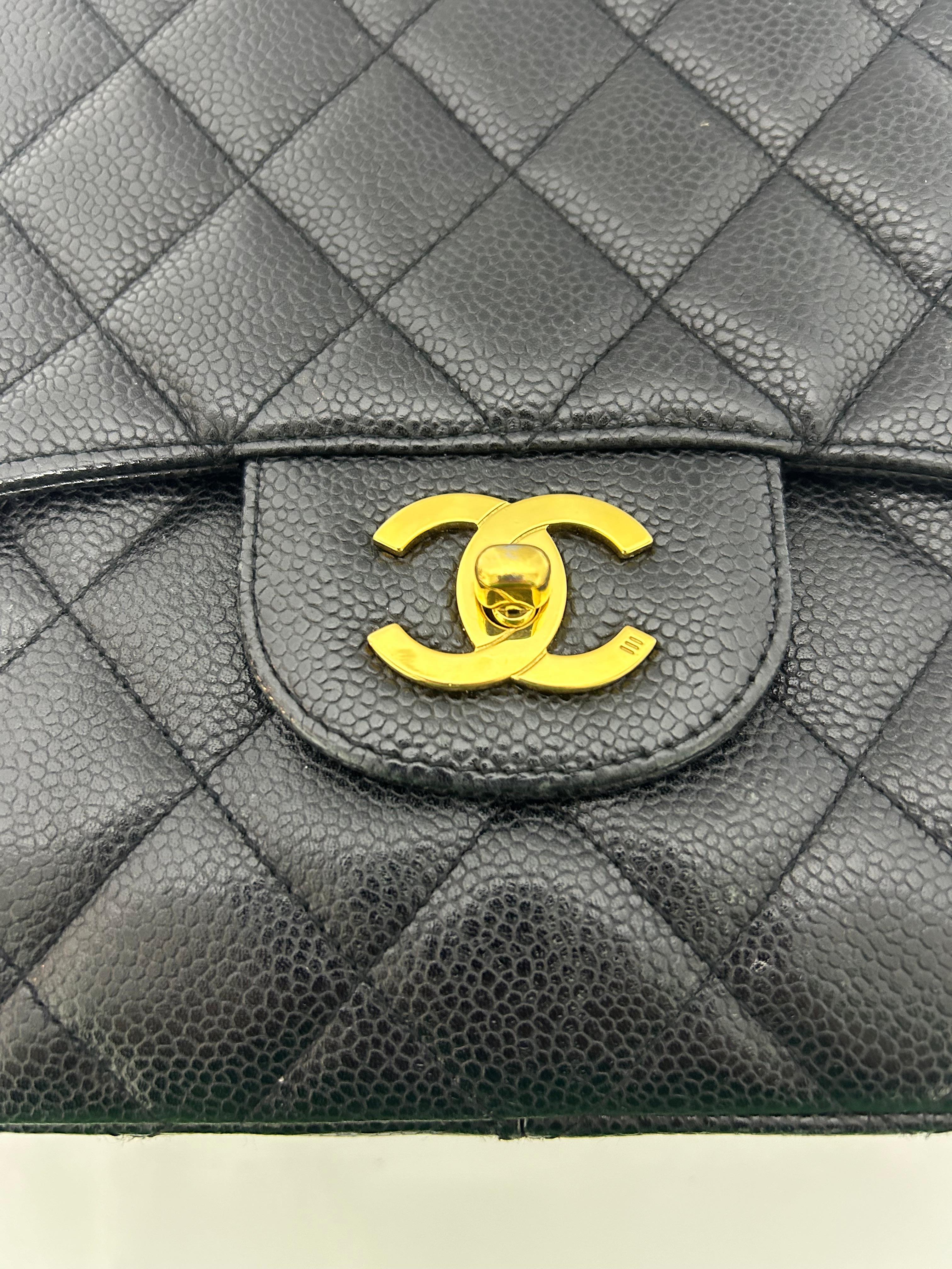 Chanel Jumbo Caviar Classic Single Flap Bag For Sale at 1stDibs