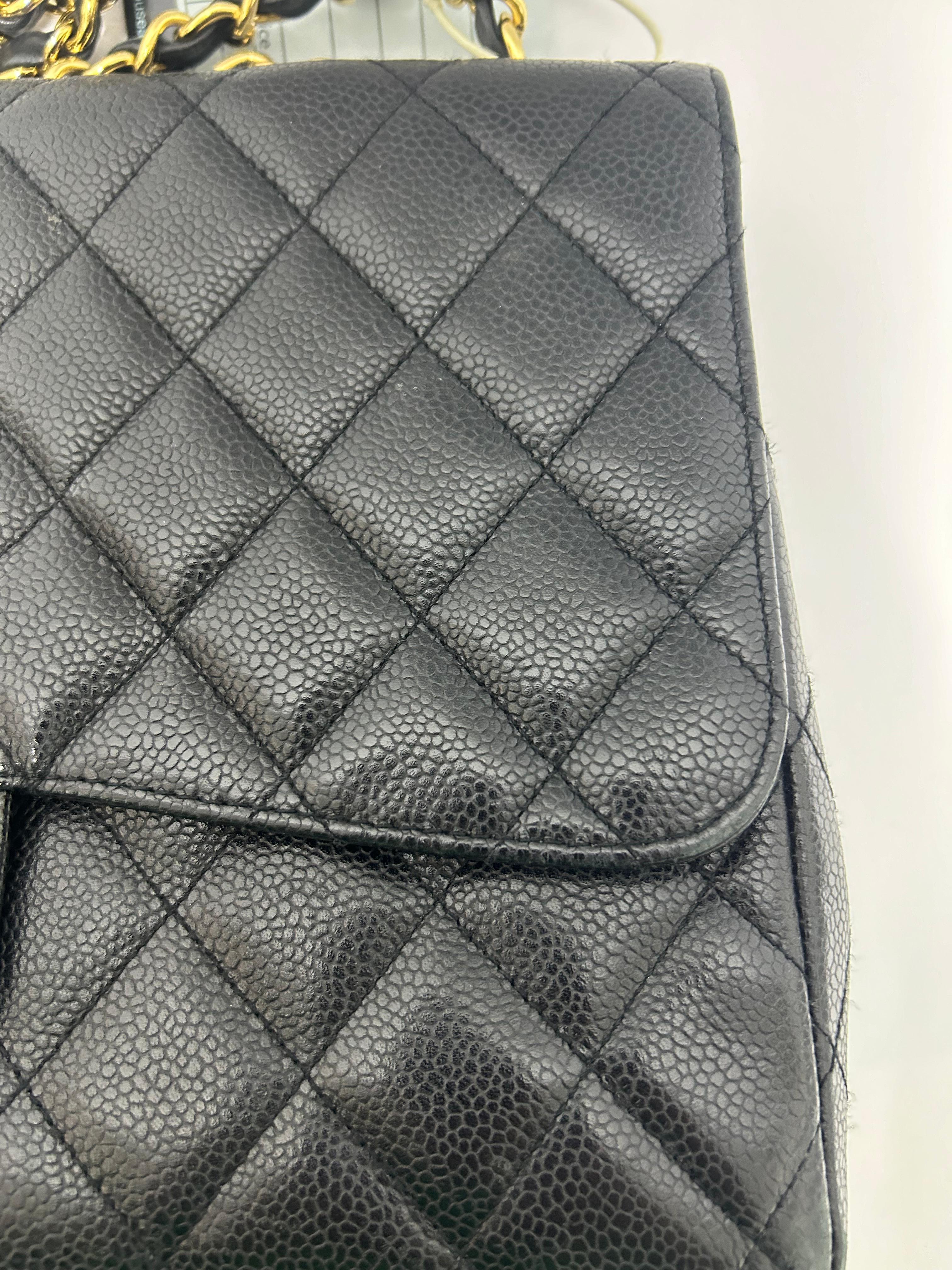 Chanel Jumbo Caviar Classic Single Flap Bag For Sale at 1stDibs