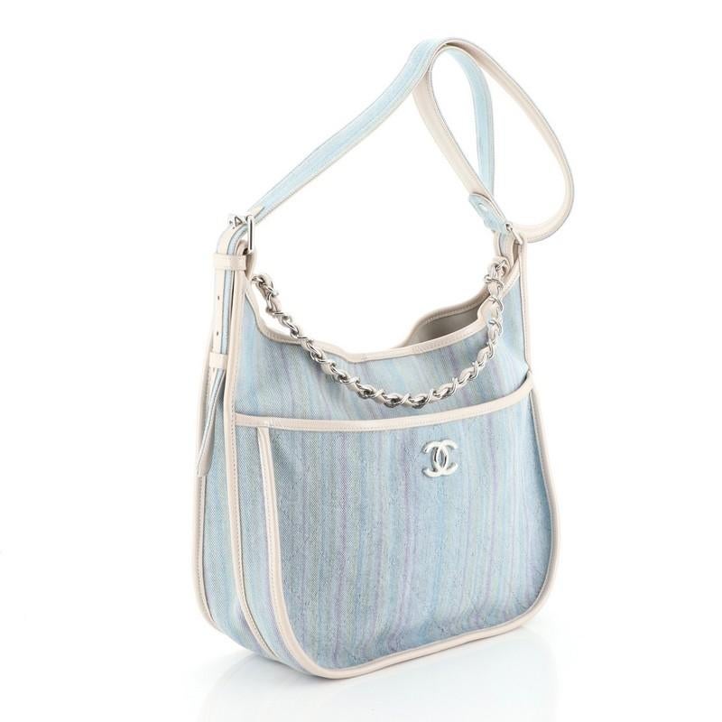 Chanel Jungle Stroll Hobo Quilted Printed Denim Medium at 1stDibs ...