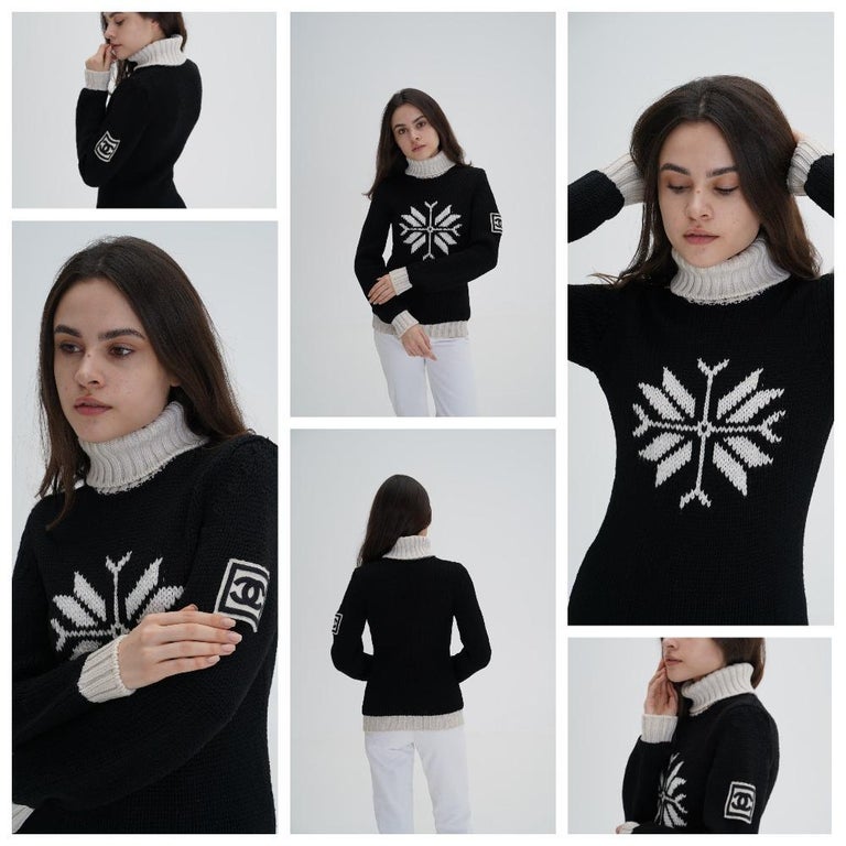 CHANEL and Karl Lagerfeld 2008 08 a Snowflake intarsia Sweater For Sale ...