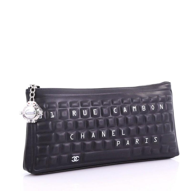 Chanel Keyboard Zip Pouch Calfskin at 1stDibs