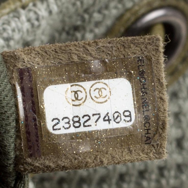 Chanel Khaki Women Canvas and Leather Cuba Pocket Backpack For Sale at ...