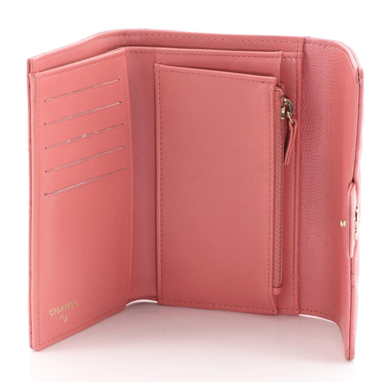 Chanel L-Flap Wallet Quilted Caviar Compact at 1stDibs