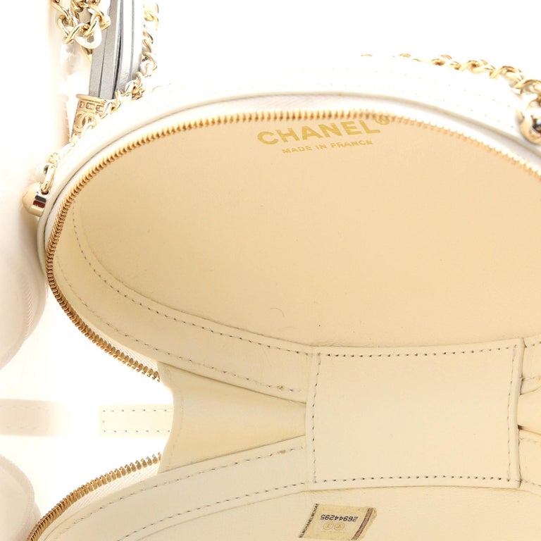 Chanel La Pausa Evening Bag Chevron Lambskin with Applique at 1stDibs