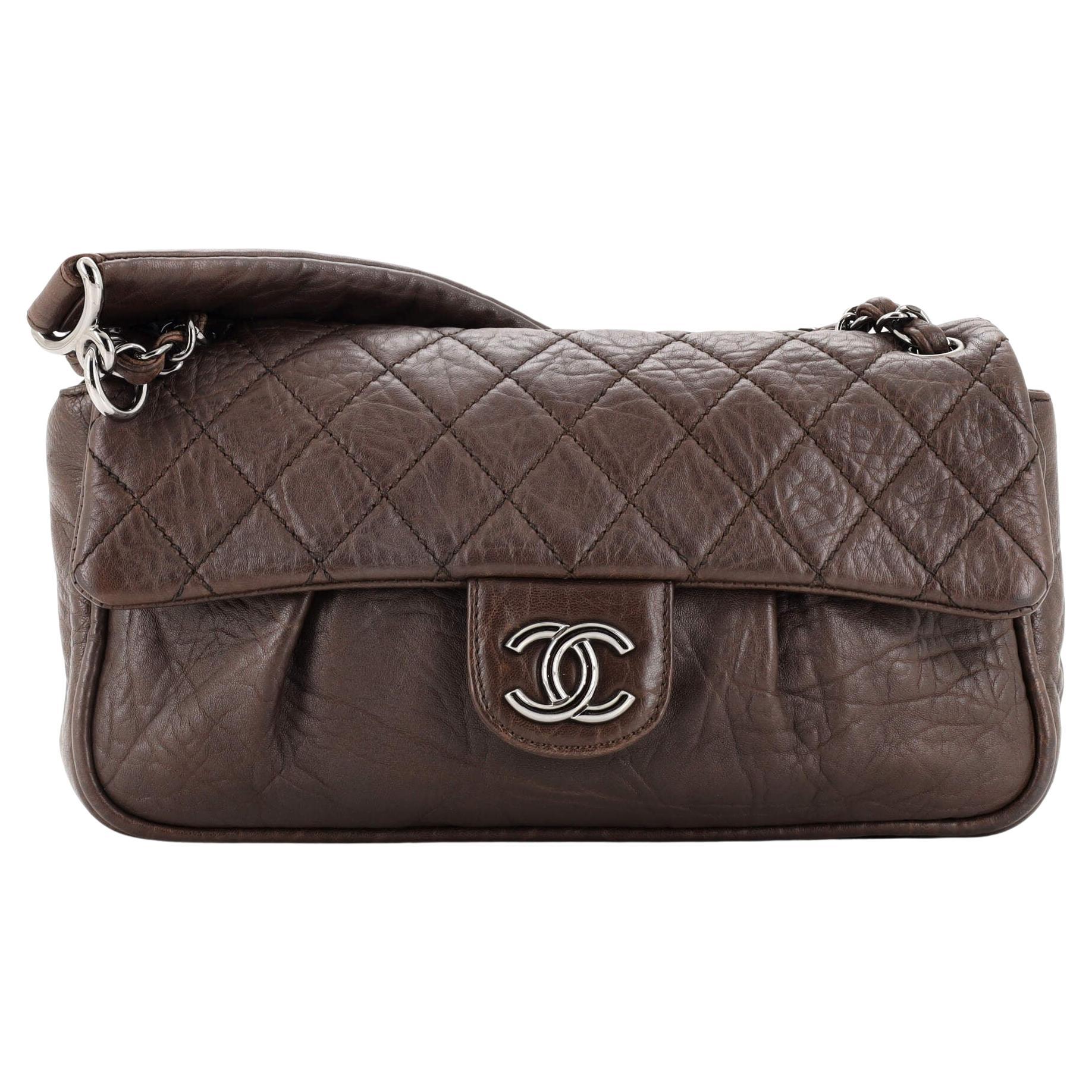 Chanel Lady Braid Chain Flap Bag Quilted Distressed Lambskin Medium For ...