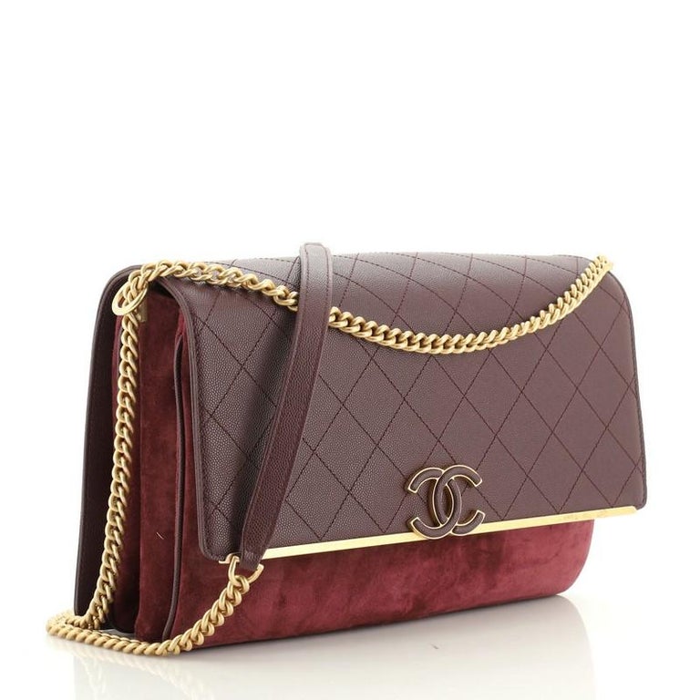 Chanel Lady Coco Flap Bag Quilted Caviar And Suede Large at 1stDibs ...