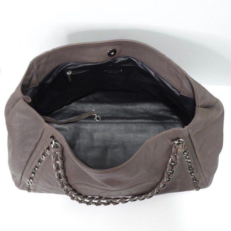 Chanel Lambskin Hobo Tote Bag Circa 1990s For Sale at 1stDibs