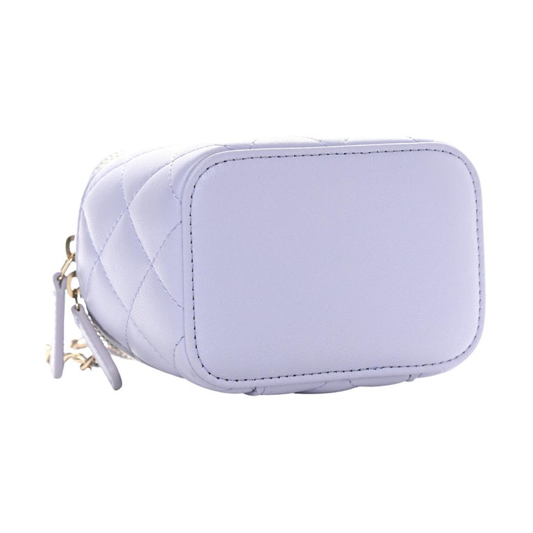Chanel Lambskin Light Purple Mini Vanity Case Crossbody Bag (2021) For ...