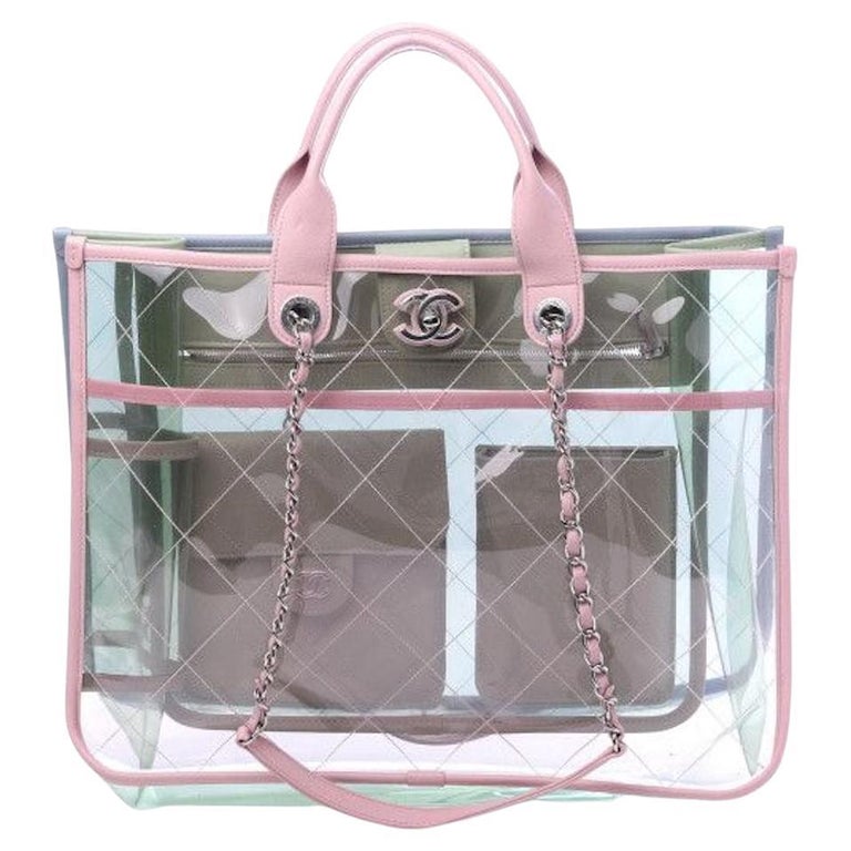 Chanel Lambskin and PVC Quilted Bag For Sale at 1stDibs