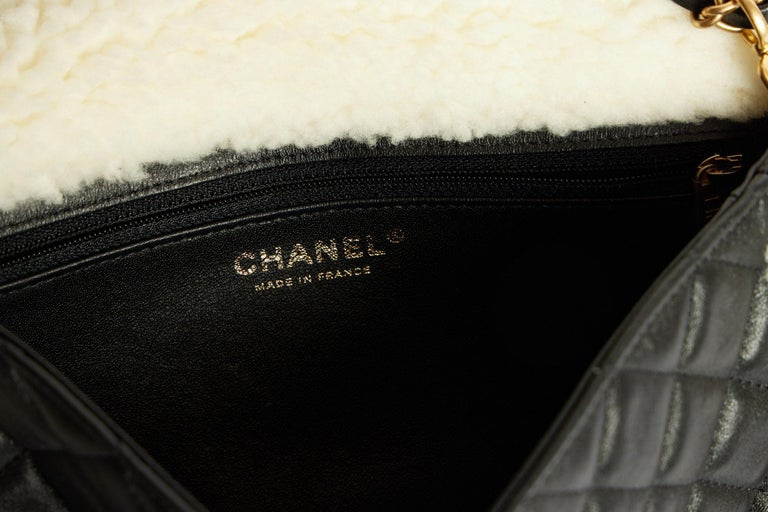Chanel Large Fur Flap Bag For Sale at 1stDibs